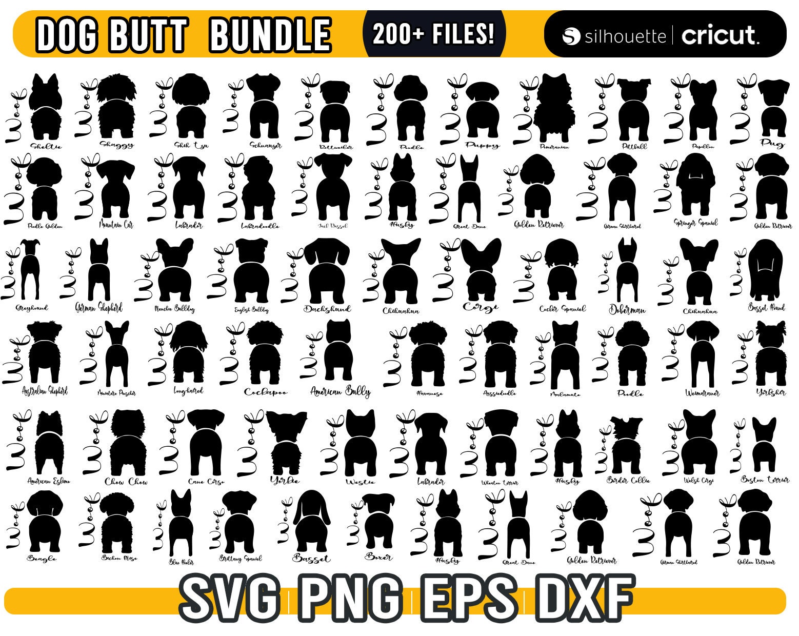 Dog Svg Dog Butt Svg Dog Silhouette Svg Svg Dog Svg - Etsy Canada