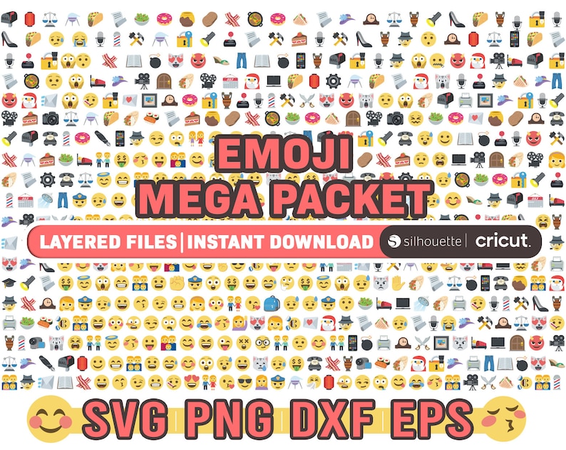 Emoji Svg Packet Emoji Png Files Emoji Clipart Emojis Svg - Etsy Australia