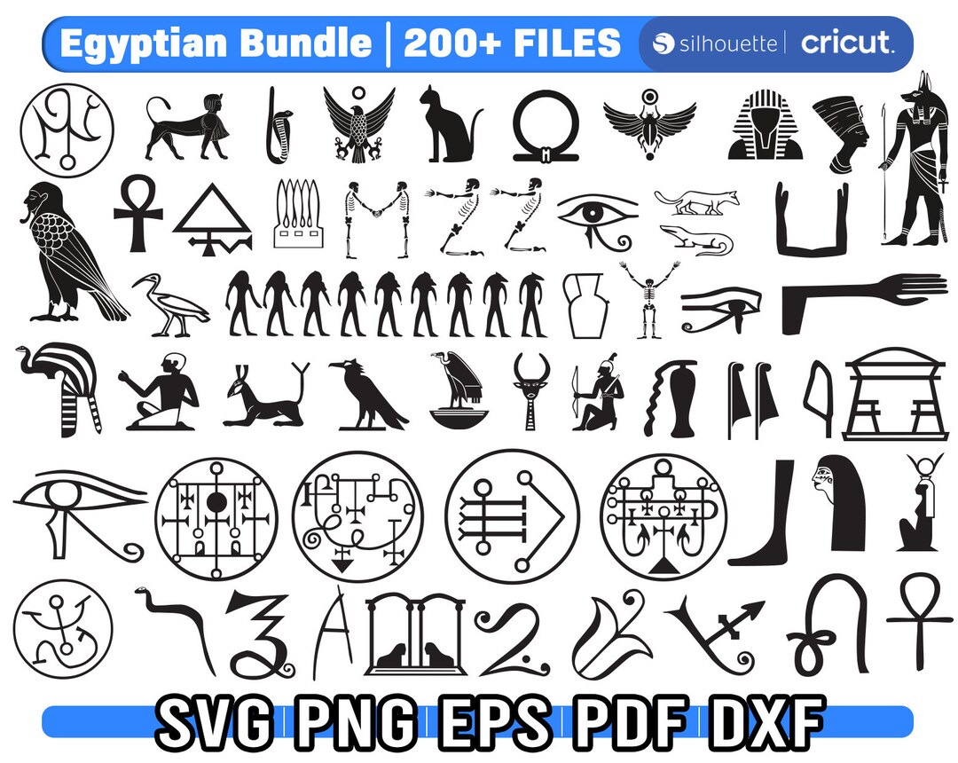 Egyptian Svg, Egyptian Symbols, Egypt Svg for Cricut, Ankh Svg, Ancient ...