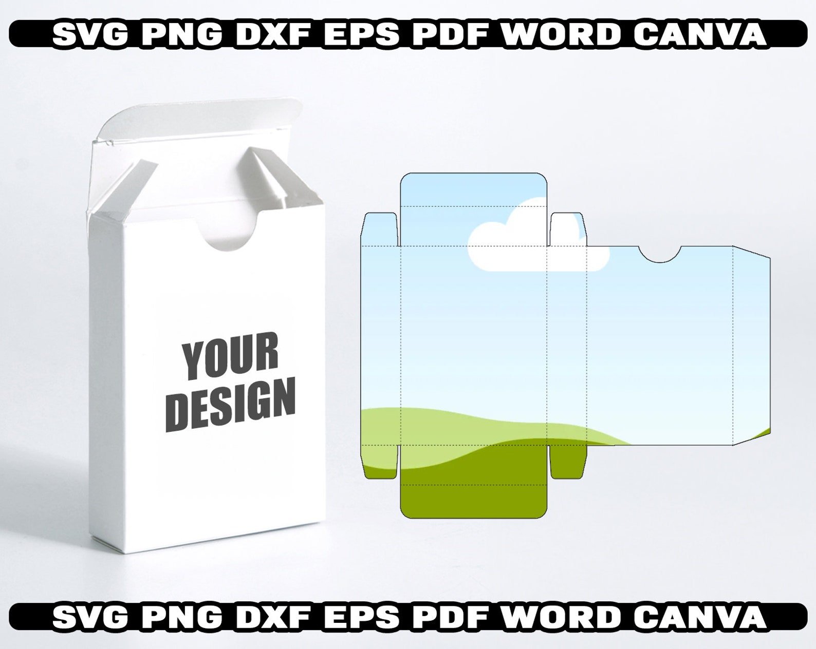 Blank Playing Card Box Template Svg, Poker Card Box Template, Cut Files ...