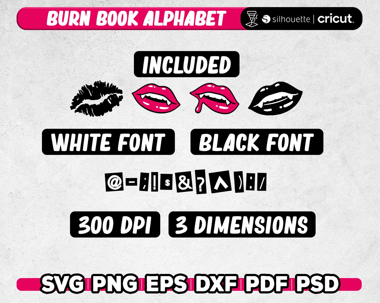 Burn Book Font Svg, Magazine Letters Svg, Burn Book Alphabet, Alphabet ...