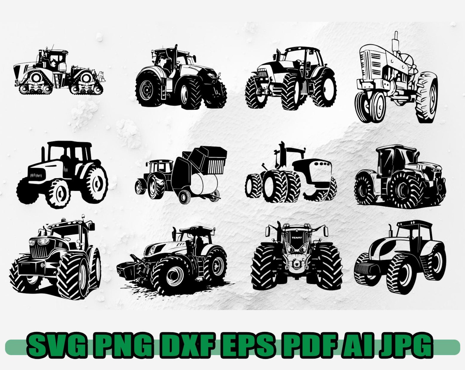 Tractor Svg Mega, Farm Tractor Svg, Tractor Png / Clipart, Cut Files ...