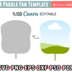 14 Paddle Fan Template Svg, Church Fan Template, Hand Heart Fan ...