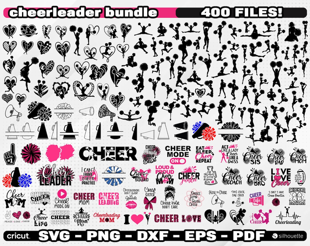 Cheer Svg Bundle, Cheerleader Svg, Cheerleading Svg for Cricut, High ...
