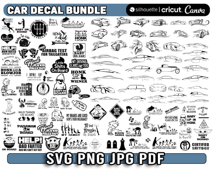 Car Sticker, Car Sticker Png, Car Sticker Svg, Digital Sticker, Car ...