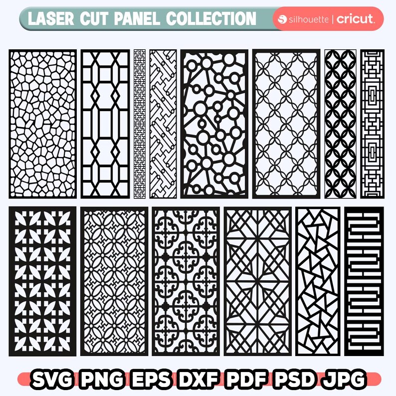 Laser Cut Panels Svg, Cnc Files, Geometric Wood Panel Wall Art, Vector ...