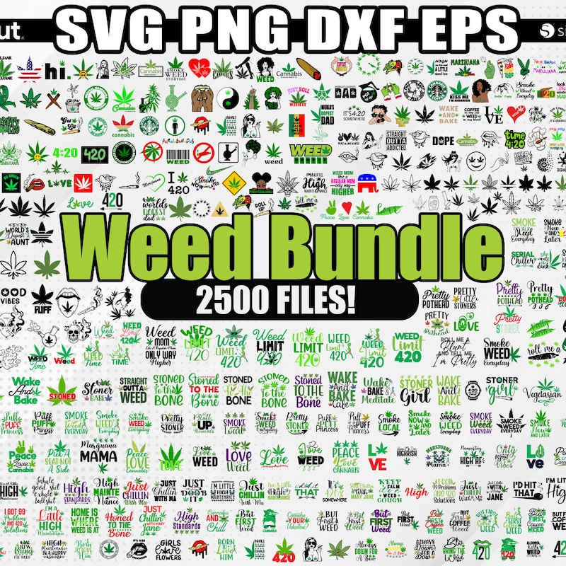 Marijuana Leaves Stickers - Etsy