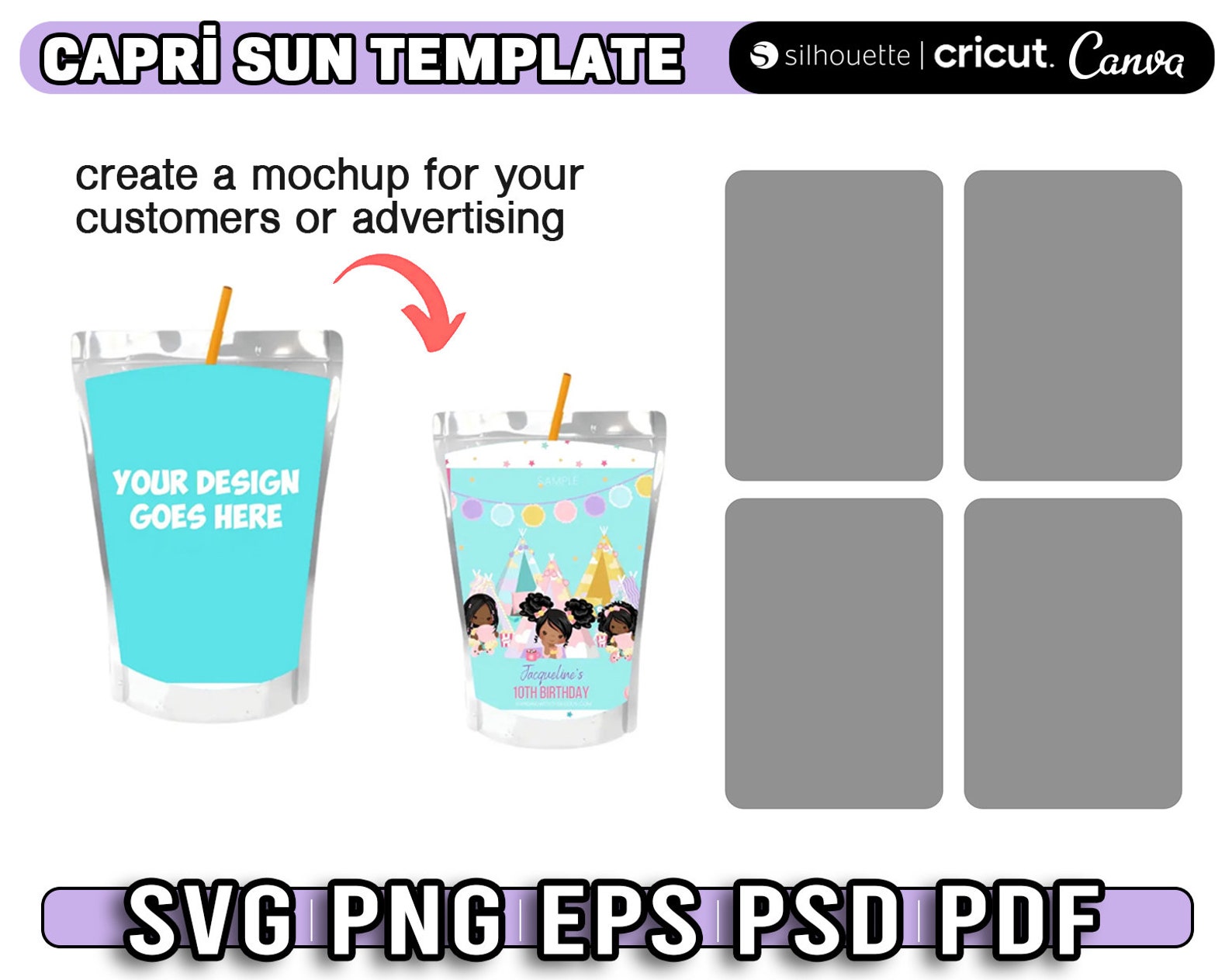 Caprisun Template, Capri Sun Labels Printed, Caprisun Png, Juice ...