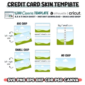 Credit Card Skin Template, Debit Card Skins, Card Sticker Template ...