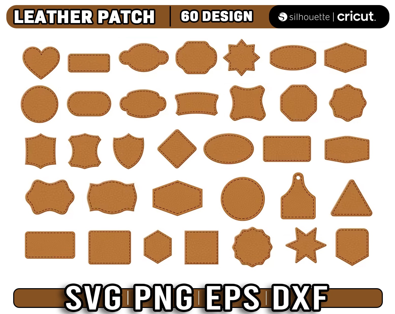 Leder-Patch svg, Leder-Patch png-Dateien, Leder-Hut-Patch svg, Leder ...