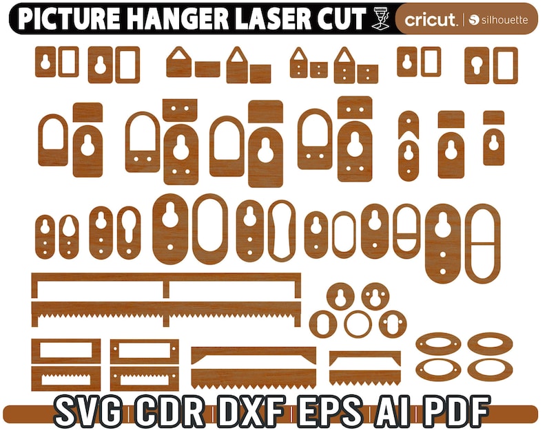 Sawtooth Hanger Svg, Picture Hanger Svg, Laser Files, Hanger Svg, Laser ...