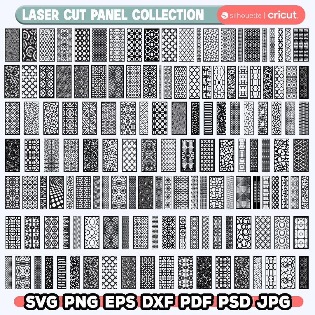 Laser Cut Panels Svg, Cnc Files, Geometric Wood Panel Wall Art, Vector, Panel Dxf, Lightburn ...