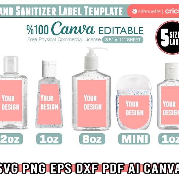 Sanitizer Label - Etsy