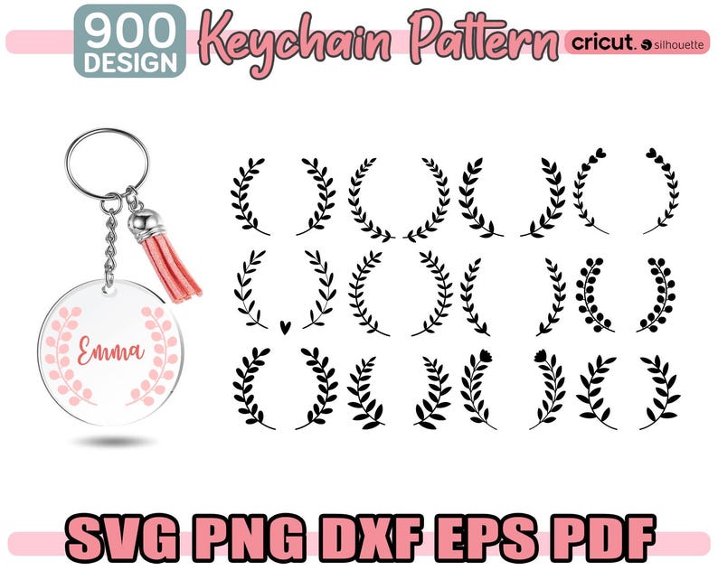 900 Keychain Pattern SVG Bundle, Round Pattern Svg, Circle Patterns Svg ...