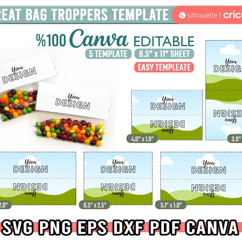 Bag Topper Template - Etsy
