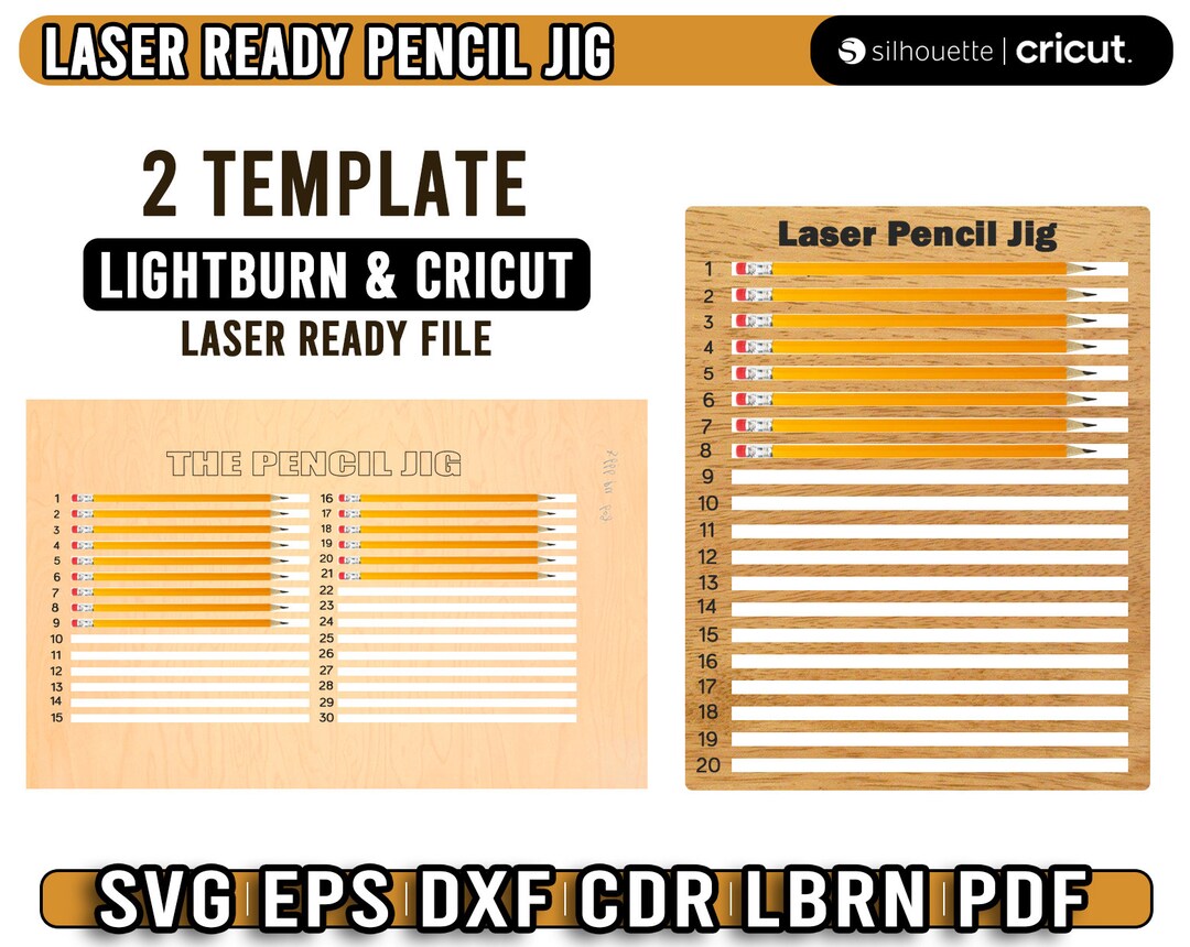 Pencil Jig Svg, Pencil Jig Glowforge, Pencil Jig for Lightburn, Xtool ...