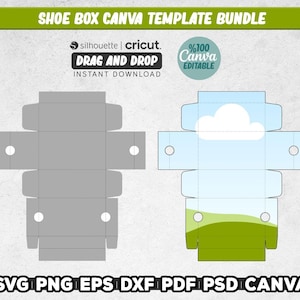 Shoe Box Template, Shoe Box Svg, Sneaker Box Template, Shoe Box ...