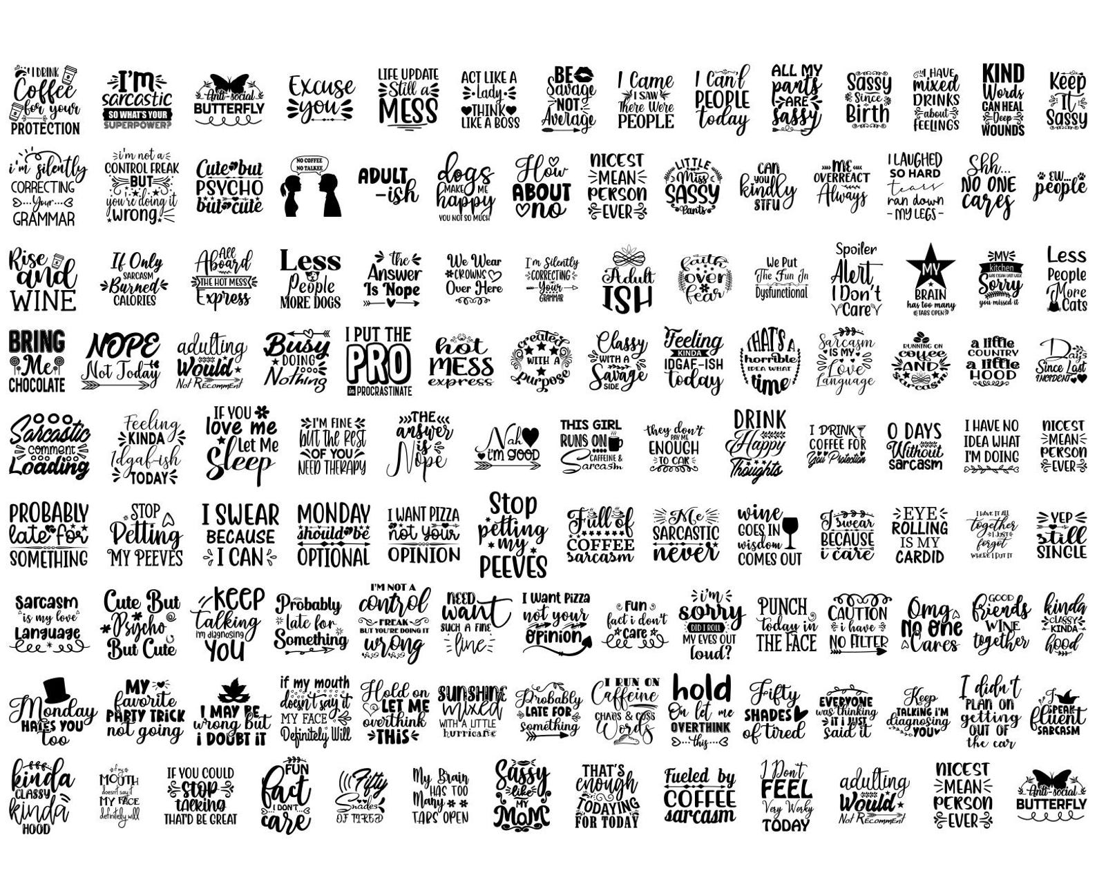 700+ Design Sarcastic Svg Bundle, Funny Svg, Sarcastic Quotes, Funny ...