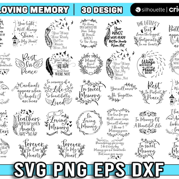 In Memory Svg - Etsy
