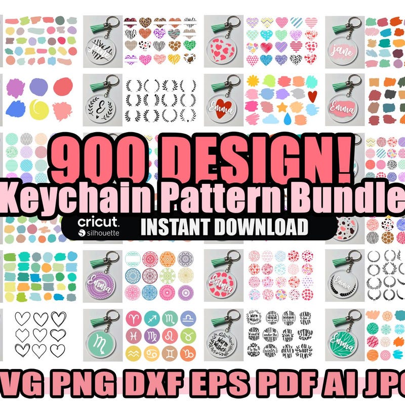 Keychain Cricut Round - Etsy