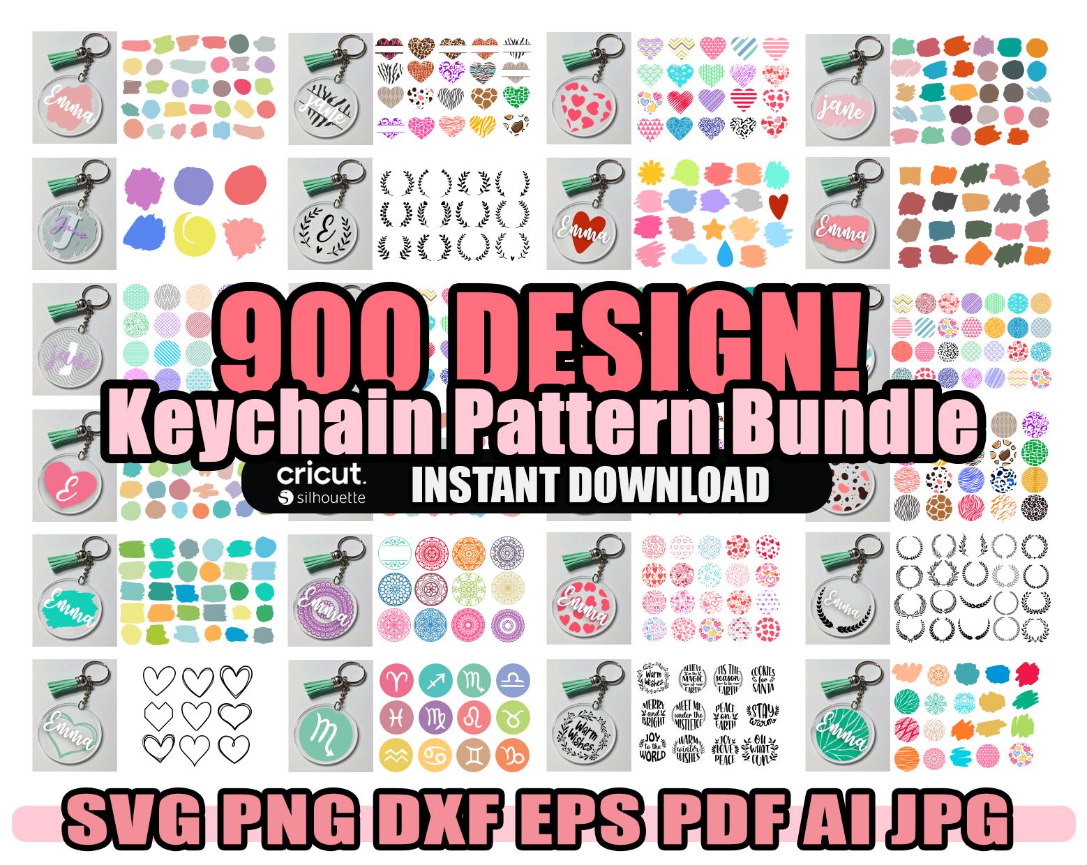 900 Keychain Pattern SVG Bundle, Round Pattern Svg, Circle Patterns Svg ...