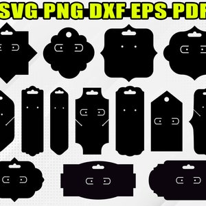 Earring Card Svg Bundle, Jewelry Card Svg, Earring Card Template ...