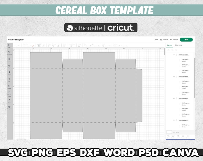 0.95 Oz Cereal Box Template, Cereal Box Svg, Editable Canva, DIY Cereal ...