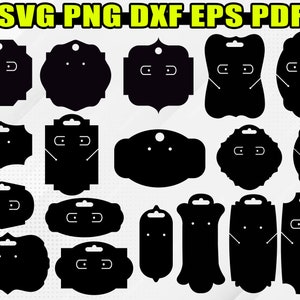 Earring Card Svg Bundle, Jewelry Card Svg, Earring Card Template ...