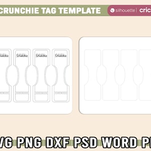 Scrunchie Tag Template, Editable Canva, Scrunchie Holder Template ...