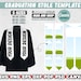 3 Sizes Graduation Stole Template, Stole Template, Canva Template ...