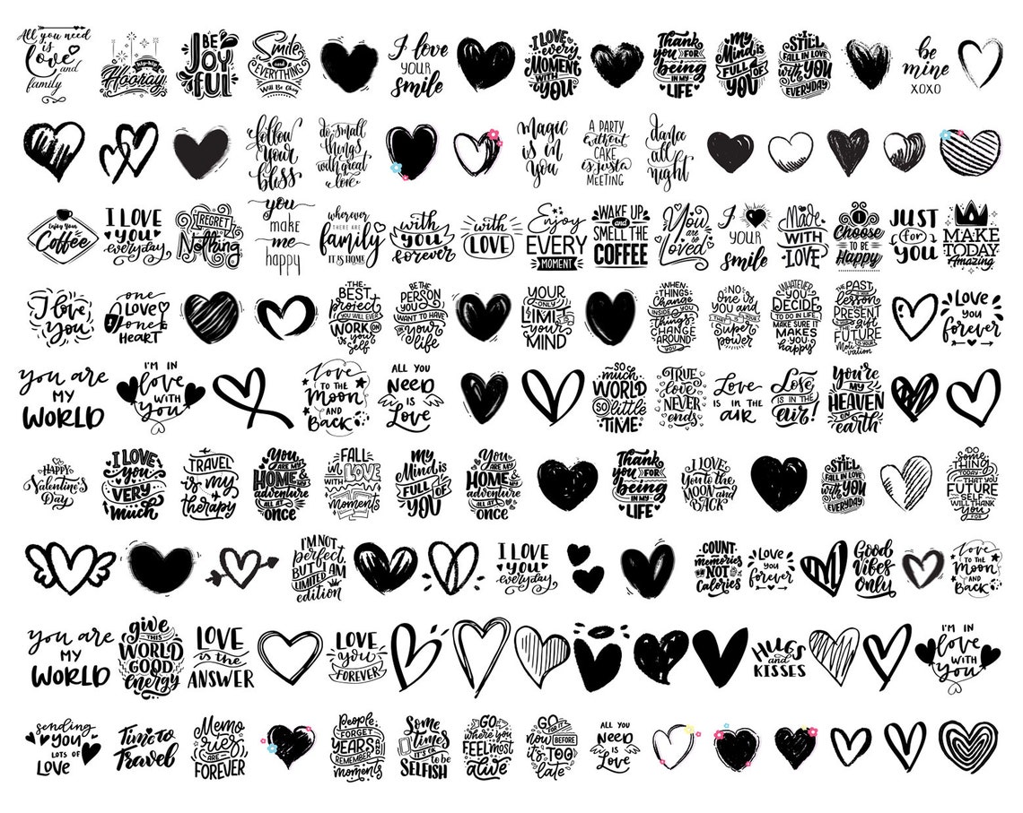 500+ Love Svg Bundle, Hearth Svg, Valentines SVG, Love Quote, Love ...