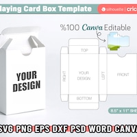 Playing Card Box Template Svg, Poker Card Box Template, Trading Card ...