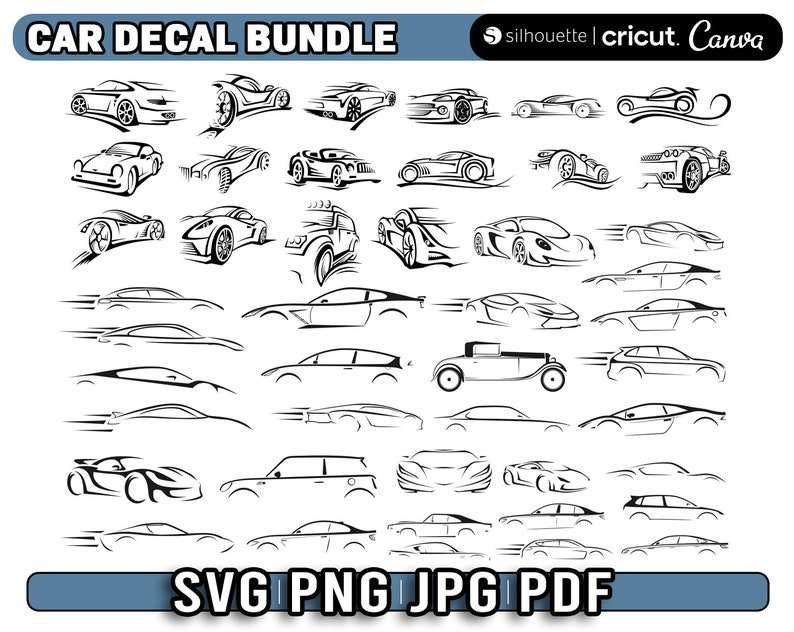 Car Decal Svg, Car Svg, Car Stickers Svg, Funny Car Decals Svg Bundle ...