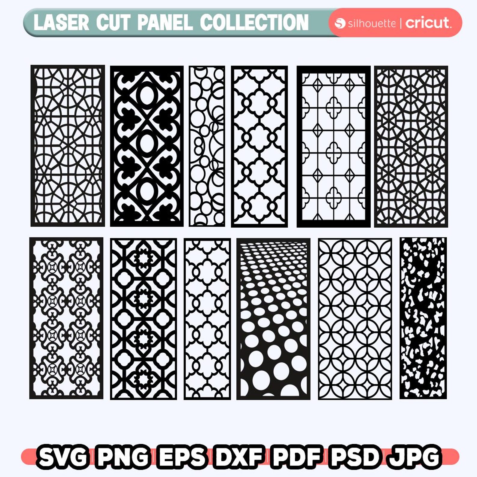 Laser Cut Panels Svg, Cnc Files, Geometric Wood Panel Wall Art, Vector ...