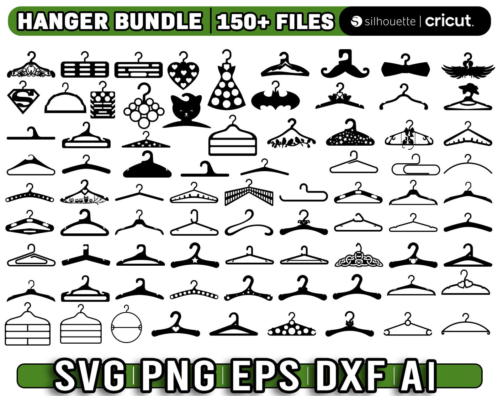 Hanger Svg, Hangers Svg Cut Files, Clothes Hanger Svg, Hanger Dxf ...