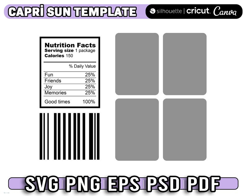 Caprisun Template, Capri Sun Labels Printed, Caprisun Png, Juice ...