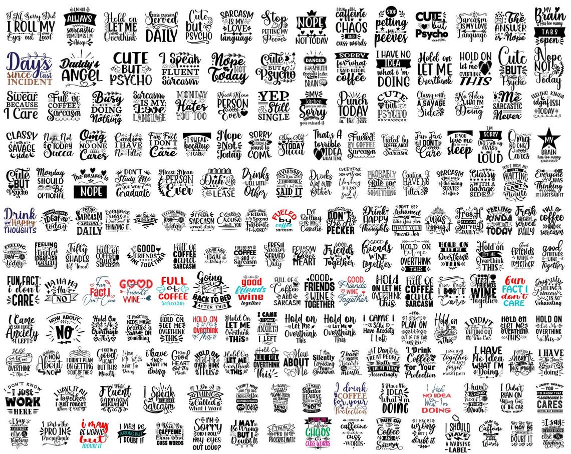 700+ Design Sarcastic Svg Bundle, Funny Svg, Sarcastic Quotes, Funny ...