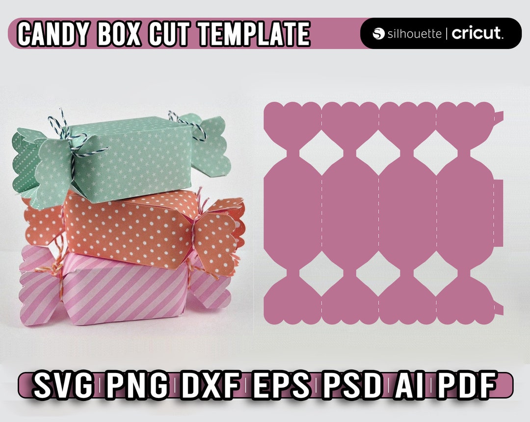 Candy Box Template Cut Candy Shaped Box Svg Candy Gift Box - Etsy