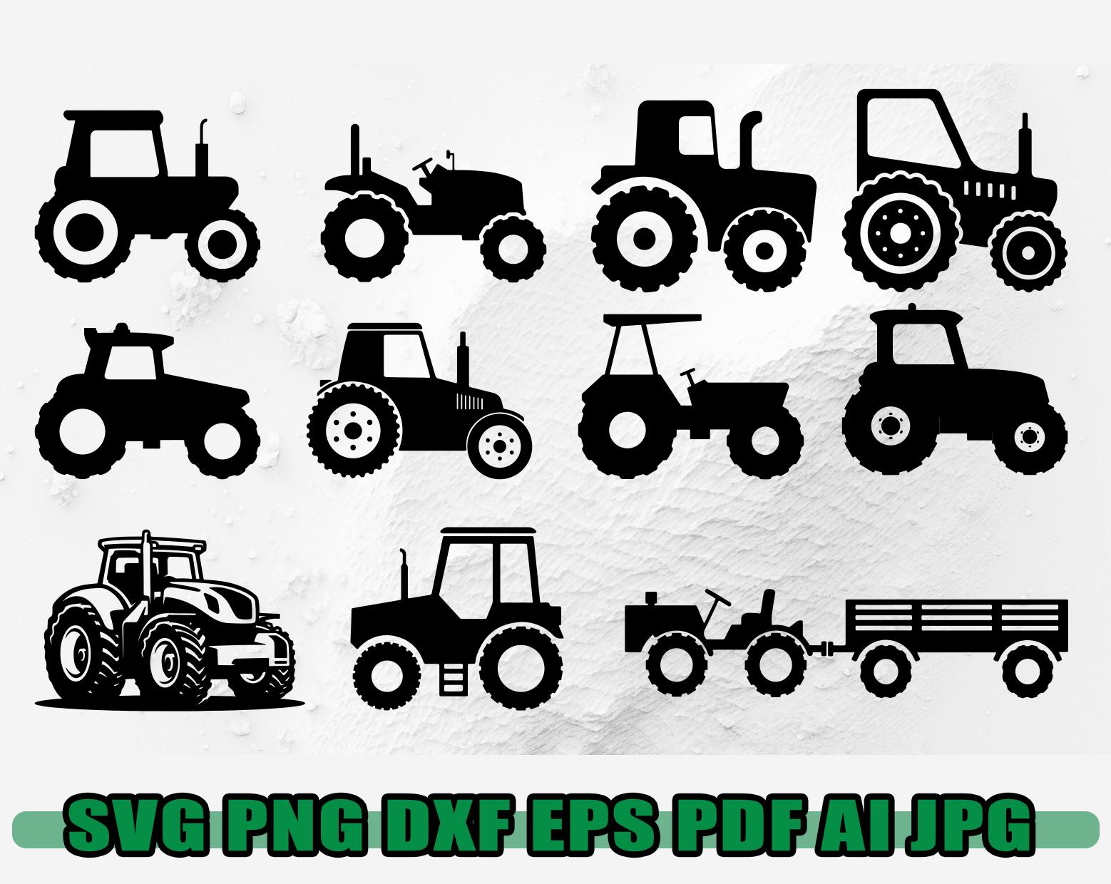 Tractor Svg Mega, Farm Tractor Svg, Tractor Png / Clipart, Cut Files ...
