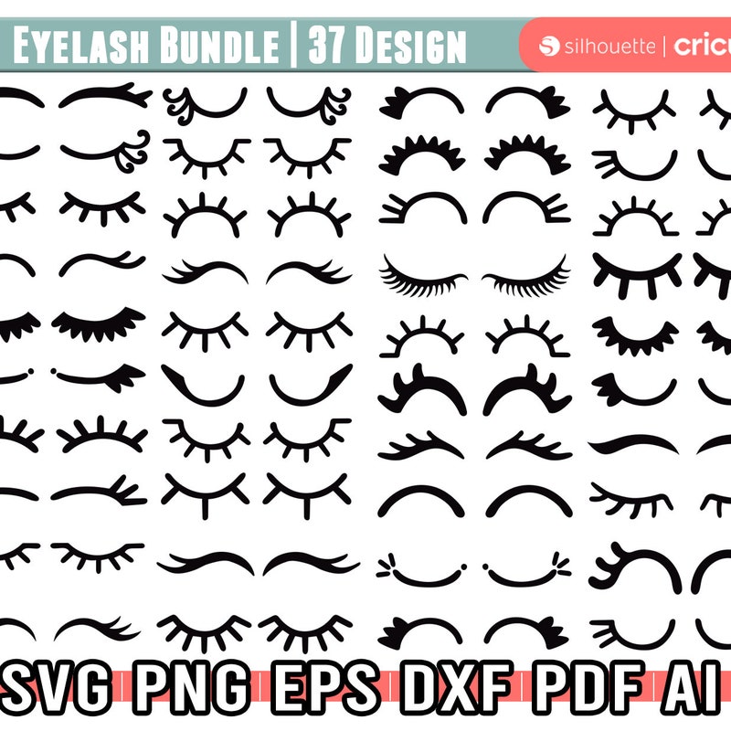 Eyelashes Svg - Etsy