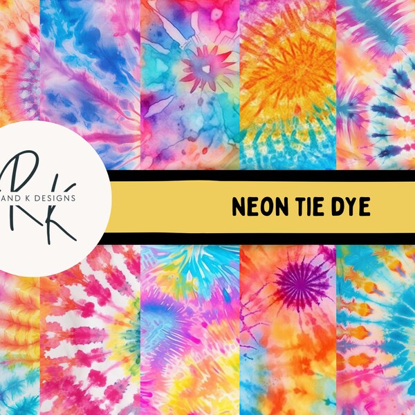Neon Tie Dye - Etsy