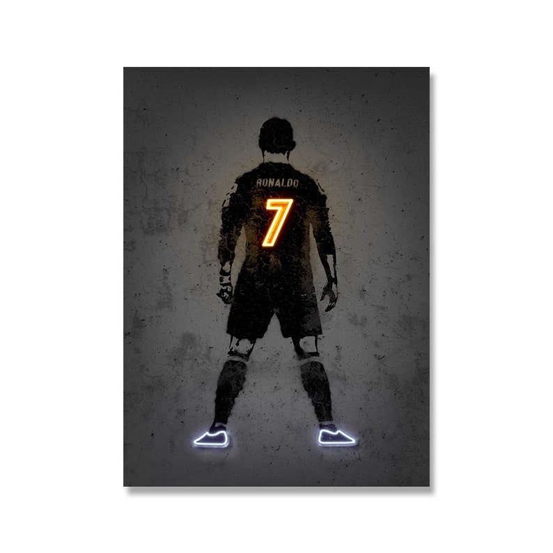 Modern Fashion Abstract Neon Football Art Posters Picture Living Room ...