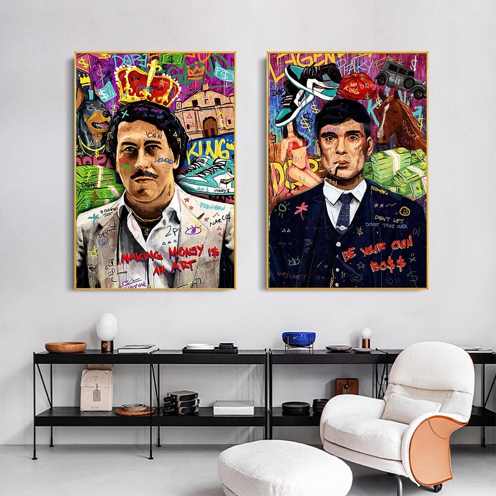 The God Father,peaky Blinders,pablo Escobar,graffiti Posters and Prints ...