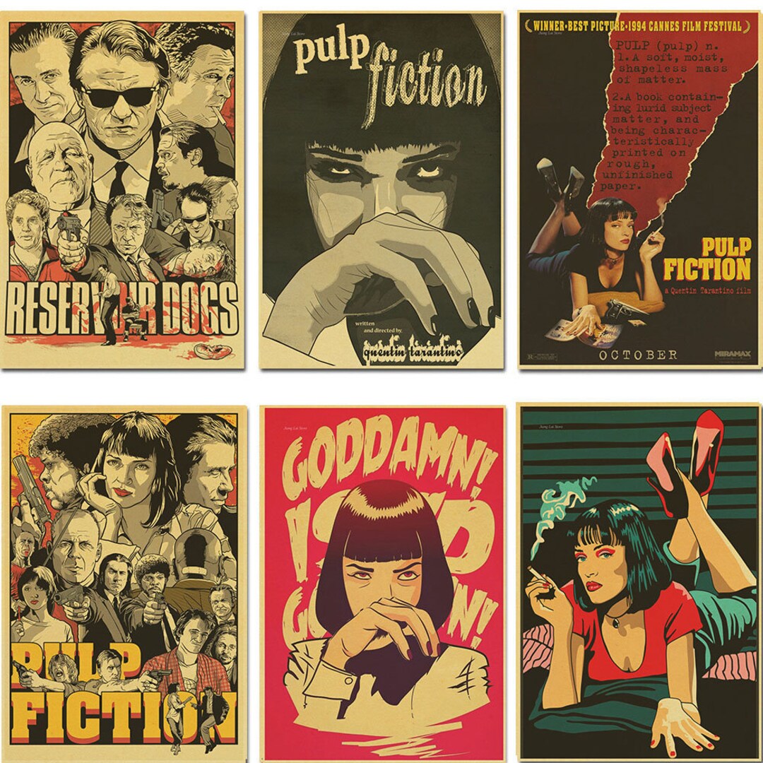 Quentin Tarantino Classic Movie Pulp Fiction Retro Poster Vintage ...
