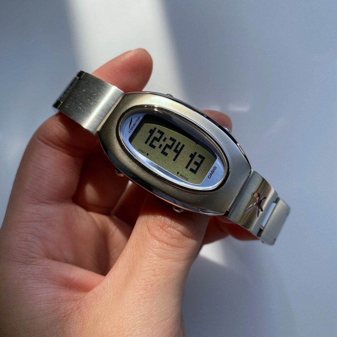 Casio 90s Csterna Digital Stainless Steel Watch - Etsy