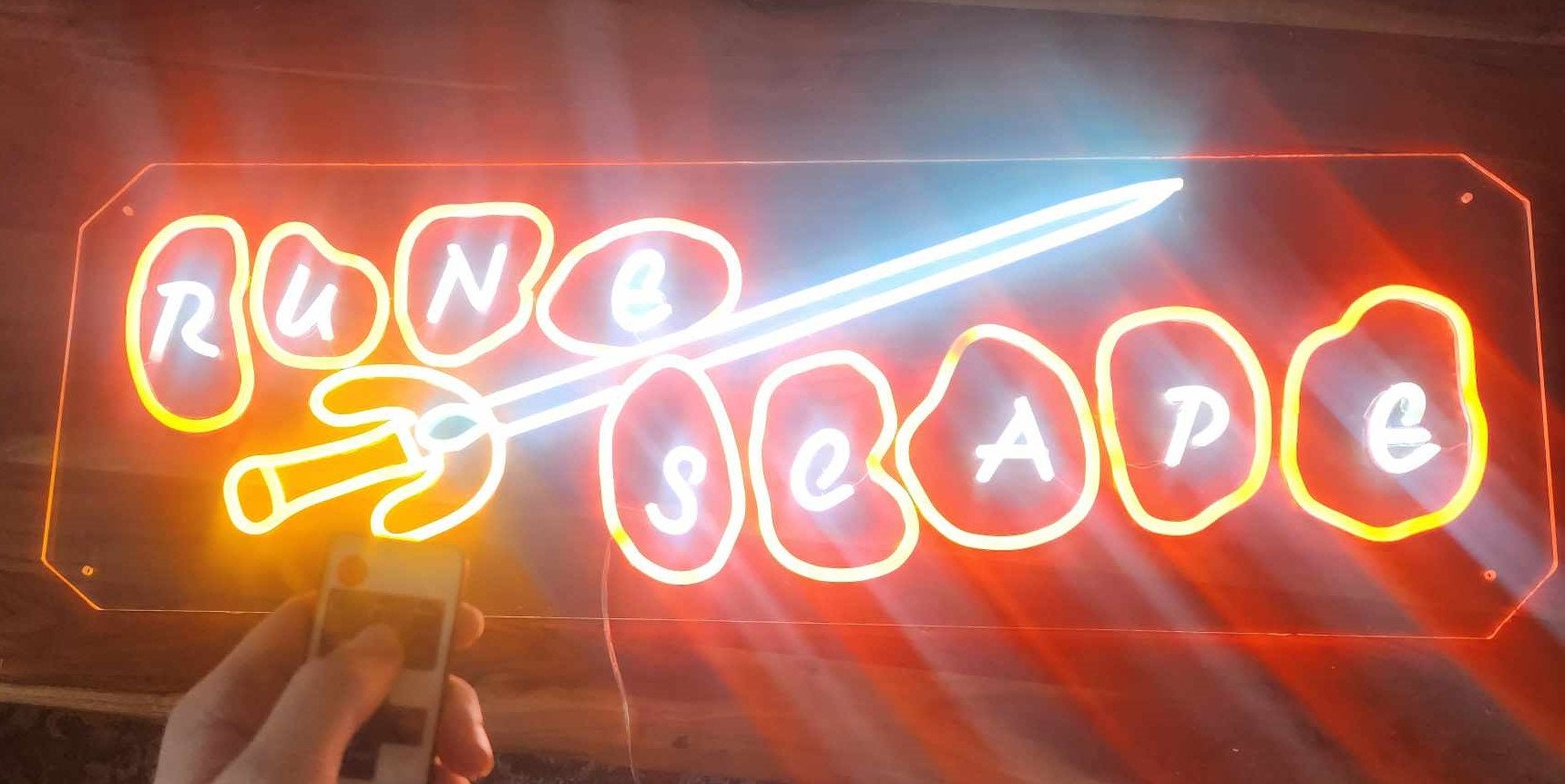 RUNESCAPE OSRS Logo LED Neon Sign, Kids Room Decor, Wall Hangings ...