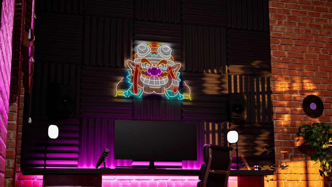 Video Game Character LED Neon Sign, Manga, Kids Room, Night Light, Wall ...