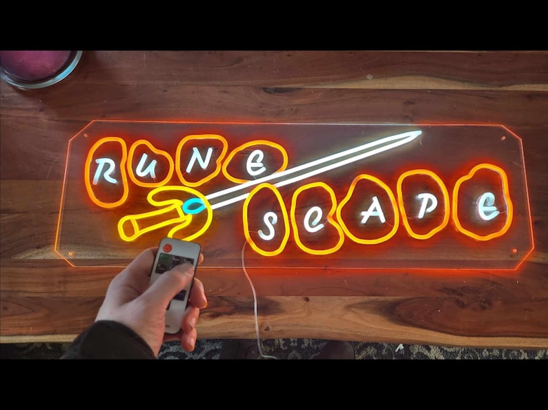 RUNESCAPE OSRS Logo LED Neon Sign, Kids Room Decor, Wall Hangings ...
