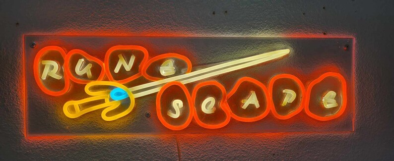 RUNESCAPE OSRS Logo LED Neon Sign, Kids Room Decor, Wall Hangings ...