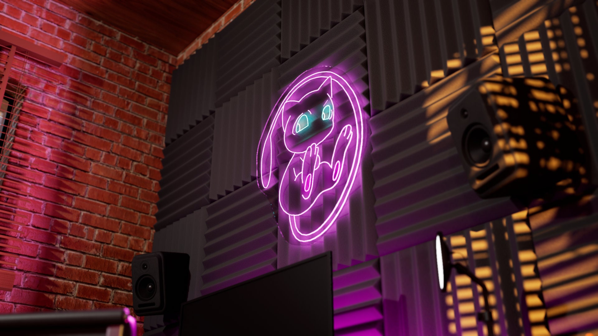 Cute Kawaii Mew, Psychic LED Neon Sign, Wall Hangings, Kids Room ...